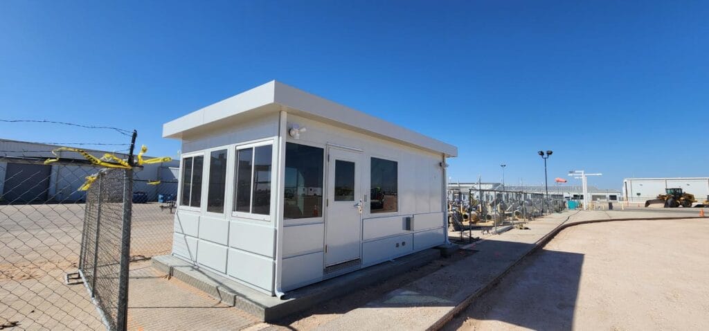 Porta King Modular Office and Band Tower Installation - Pallet Rack Systems